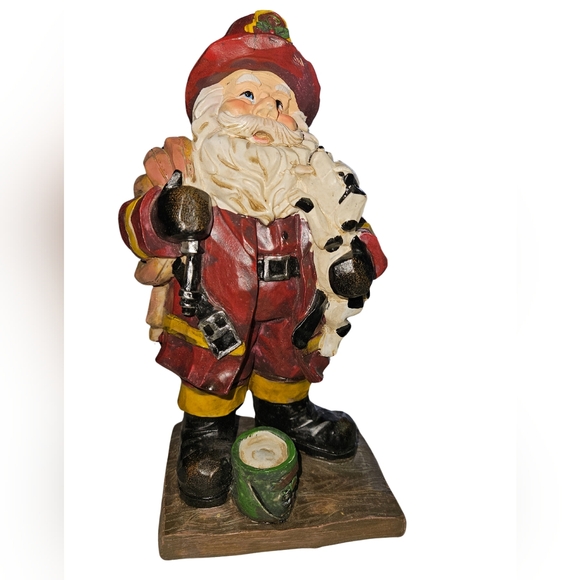 Holiday | Preloved Vintage Ceramic Firefighter Santa | Poshmark